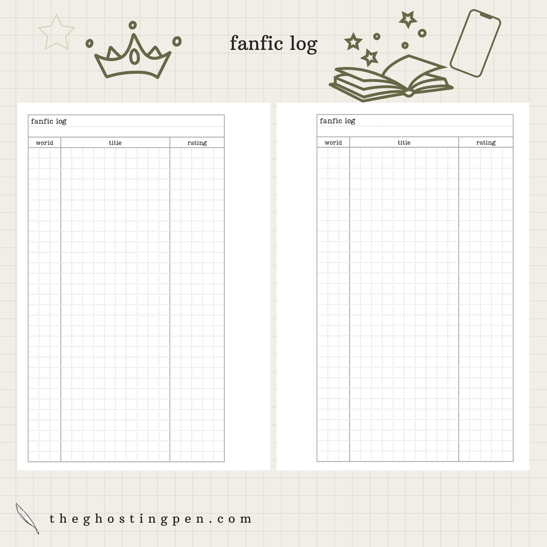 Printable Inserts – The Ghosting Pen