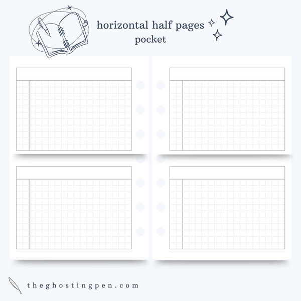 horizontal half pages – The Ghosting Pen