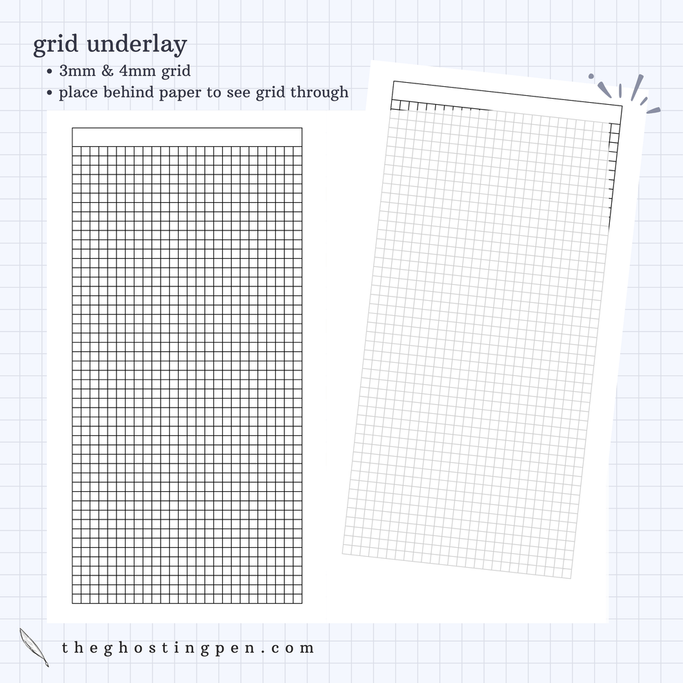 traveler's notebook underlay grid guides – The Ghosting Pen